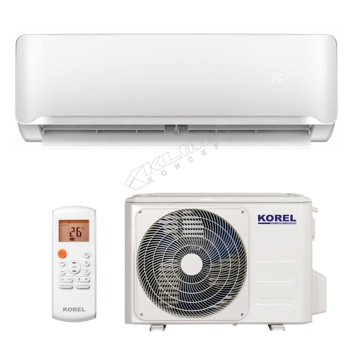 KOREL KLIMA UREĐAJ 3,5kW KMA32-12FNX-G/KMA32-12FN8-G - OPTIMUS PLUS, za prostor do 35m2, A ...